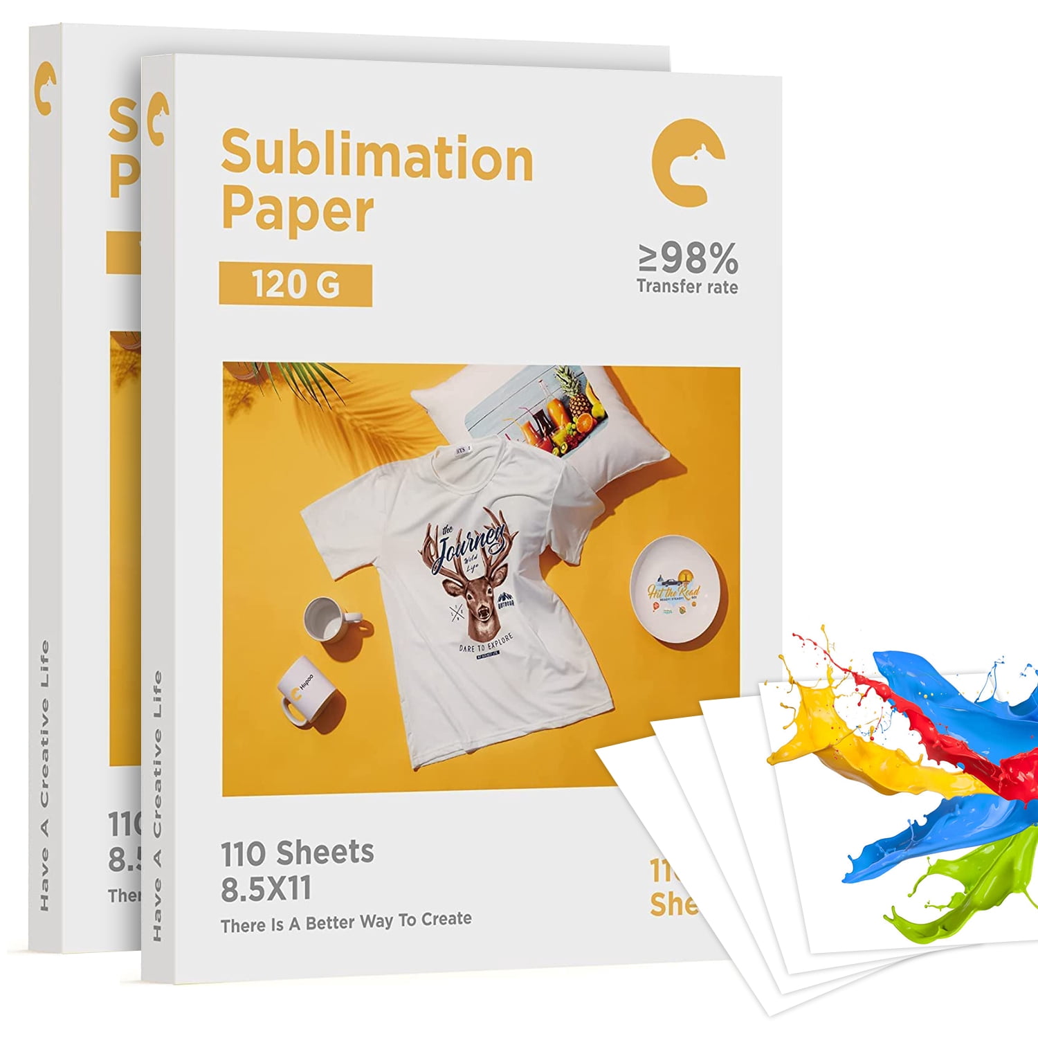 "Hiipoo Sublimation Paper 8.5x11 Inch 220 Sheets for Any Inkjet Printer ...