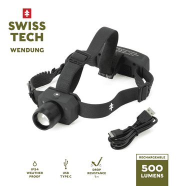 Swiss Tech Kumpel 400 Lumen Mini LED Headlamp and Cap Light, IP67 ...