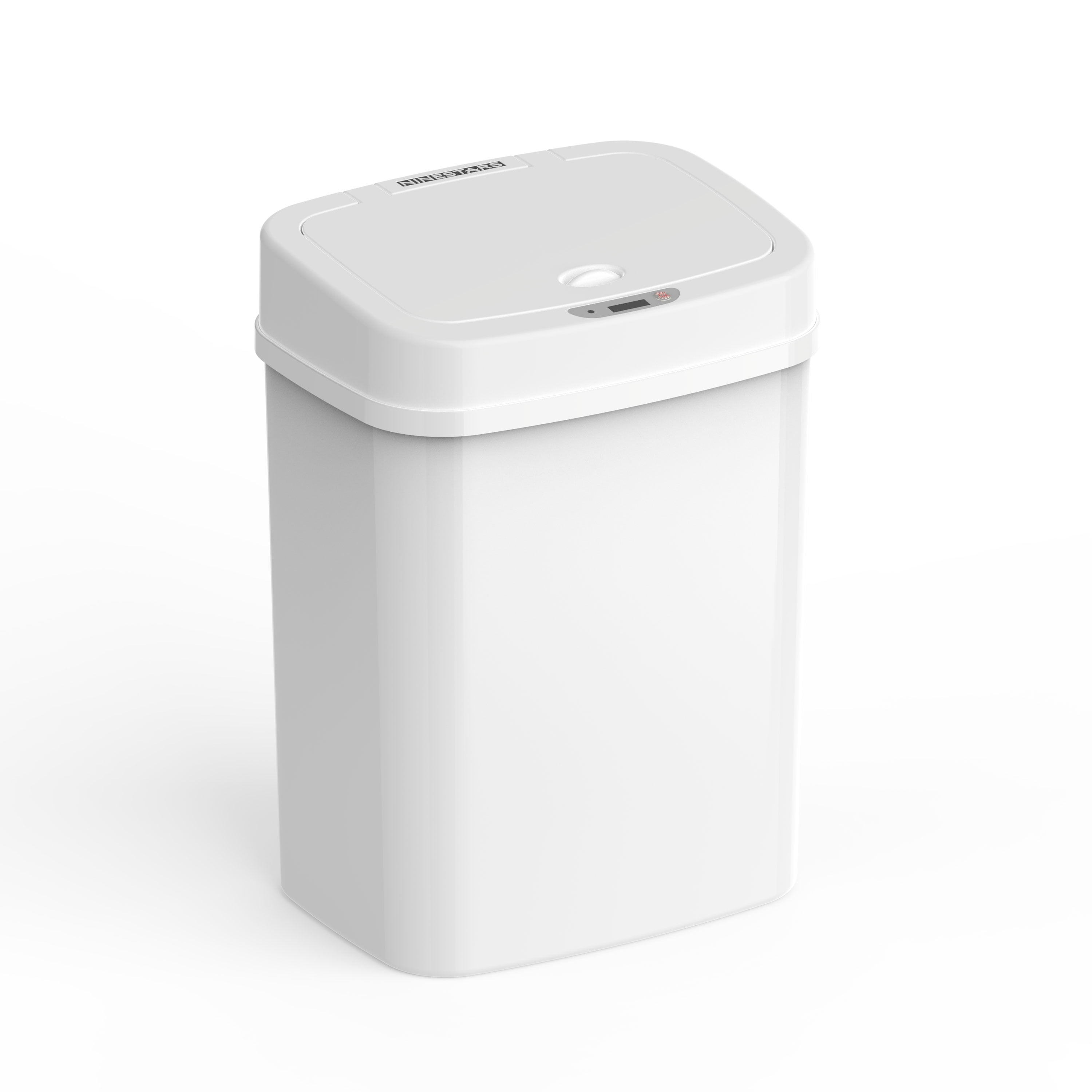 Nine Stars 3.2 Gallon Trash Can, Plastic Touchless Bathroom Trash Can ...