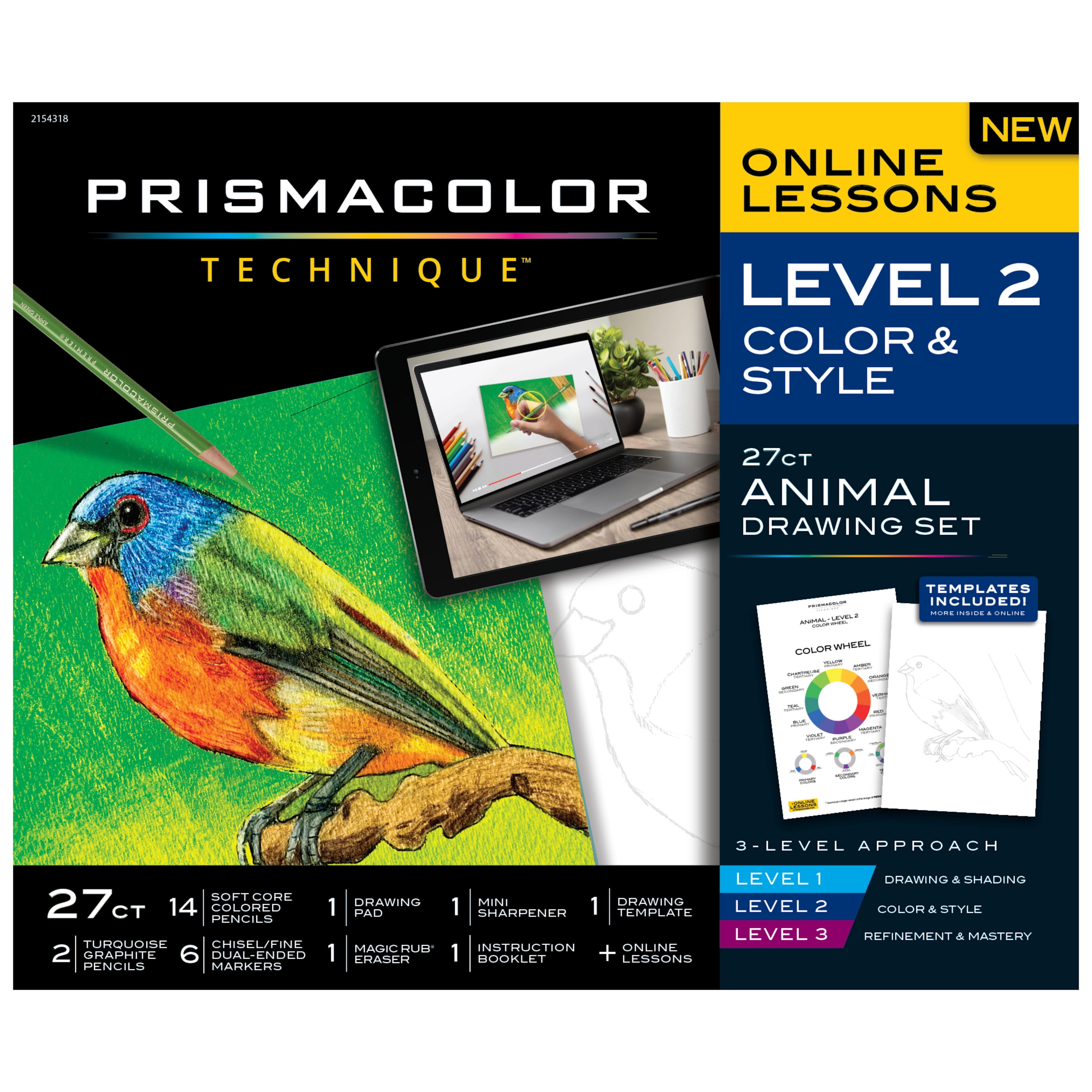 Prismacolor Technique Drawing Set, Level 2 Color & Style, 27-Piece ...