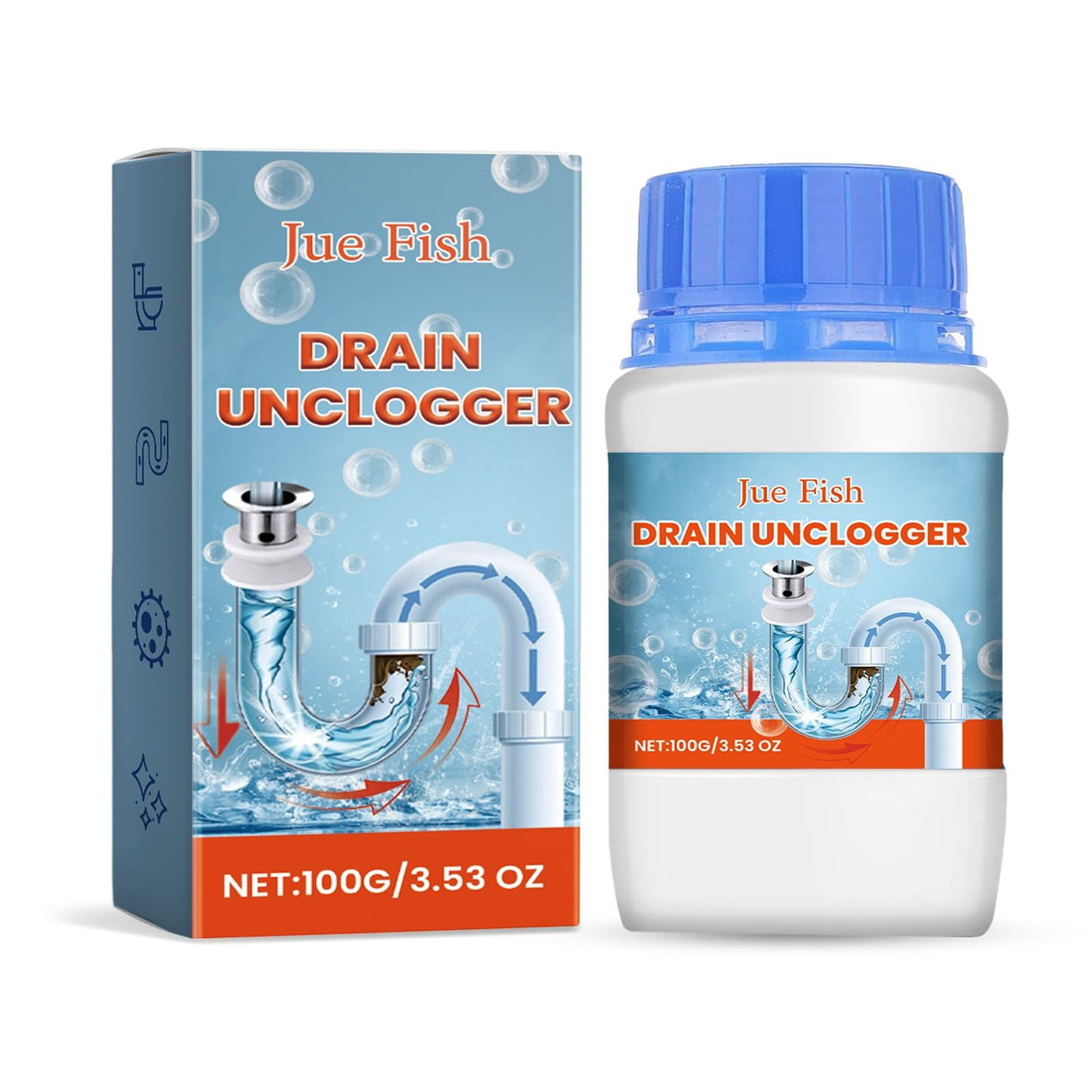 Powerful Pipe Unblocking Agent, Toilet Cleaner, Sink Cleaner, Kitchen ...