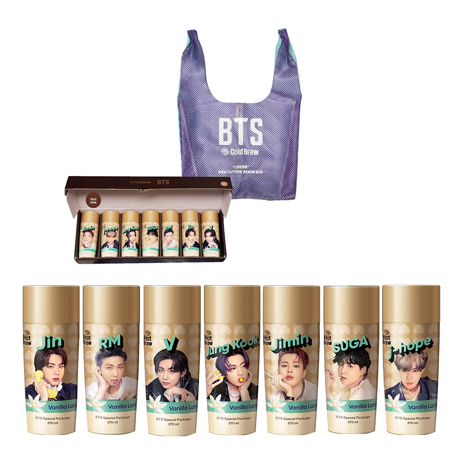 BTS x HY 2022 New Photo Official Coffee Gift Box Americano, Hot Brew ...
