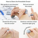 BAZIC Kneaded Eraser, Gray, Erasers for Artist, Drawing Sketching ...