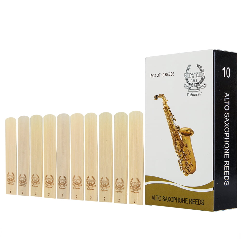 Rhythm Alto Saxophone Reeds, 10-pack with Individual Plastic Case ...