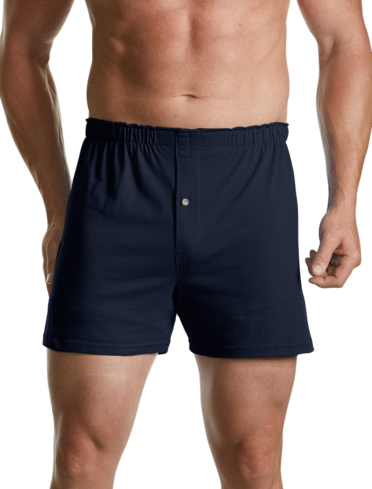 Harbor Bay By Dxl Big And Tall Mens Solid Knit Boxers Navy Xl Pack