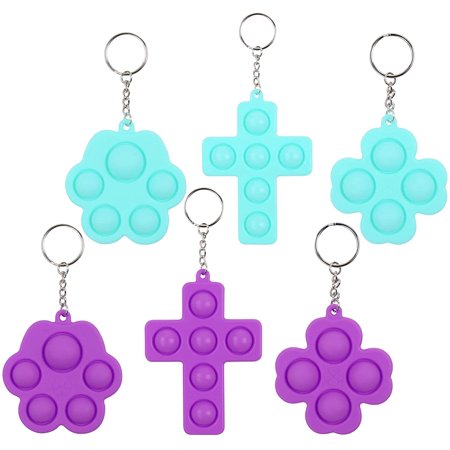 6 PCS Mini Simple Dimple Fidget , Push Pop Bubble Fidget Sensory s ...