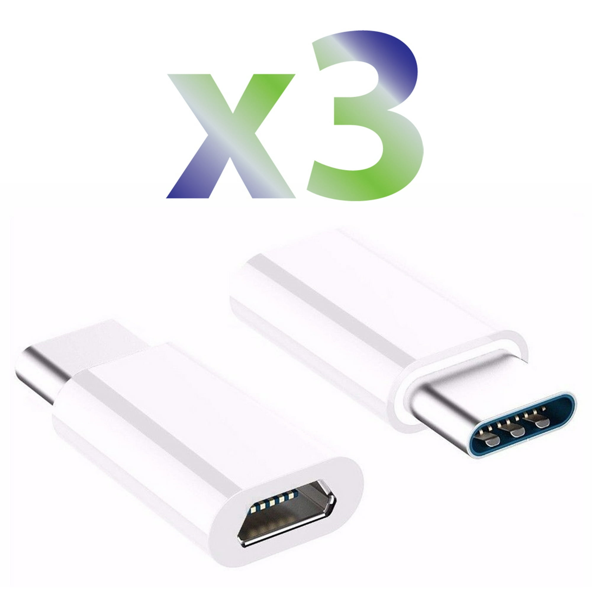 Click here for Exian Micro Usb To Usb C/Type C Adapter White - 3/... prices