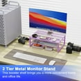 gianotter 2-Tier Metal Monitor Stand Riser, Office Desk Storage ...