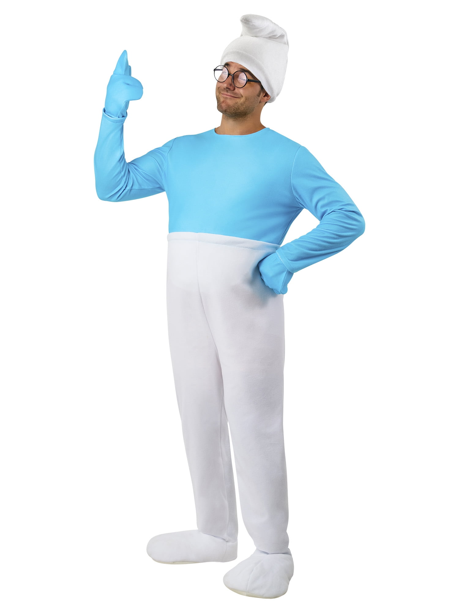 The Smurfs: Brainy Smurf Adult Costume - Walmart.com