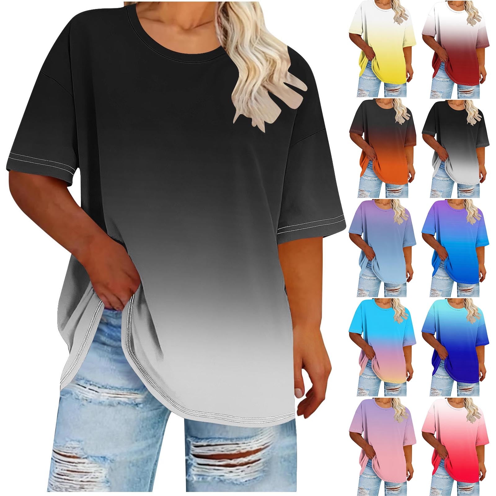 Click here for Jacenvly Tops For Women Clearance Womens Plus Size... prices