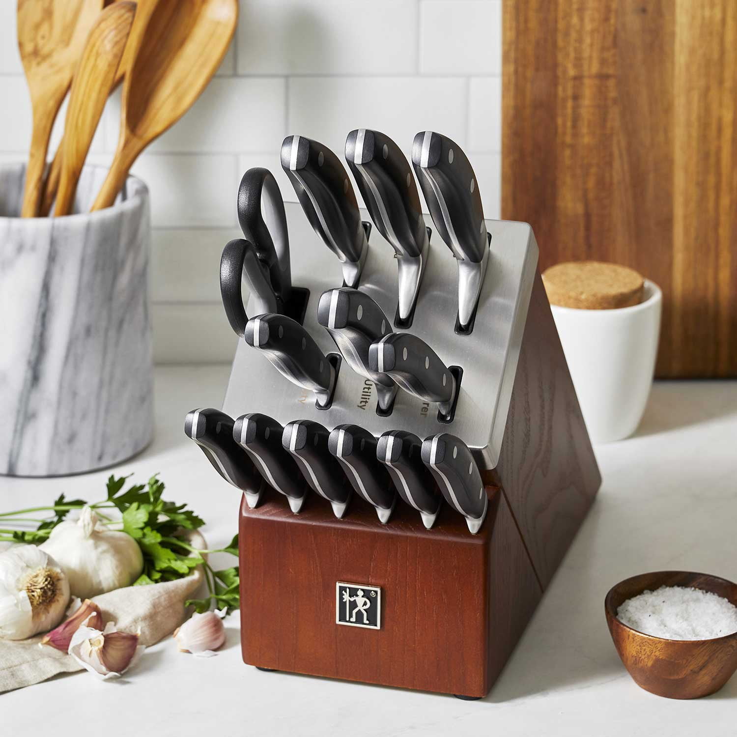Henckels Forged Contour 14-Piece Self Sharpening Cutlery Block Set ...