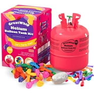 Balloon Time 9.5in Helium Tank Kit - Includes 30 Assorted Latex ...