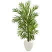 Nearly Natural 5.5ft. Money Artificial Tree in White Tower Planter ...