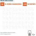 Picture Hang Solutions Heavy Duty D-Ring Picture Hangers 40 lb Capacity ...