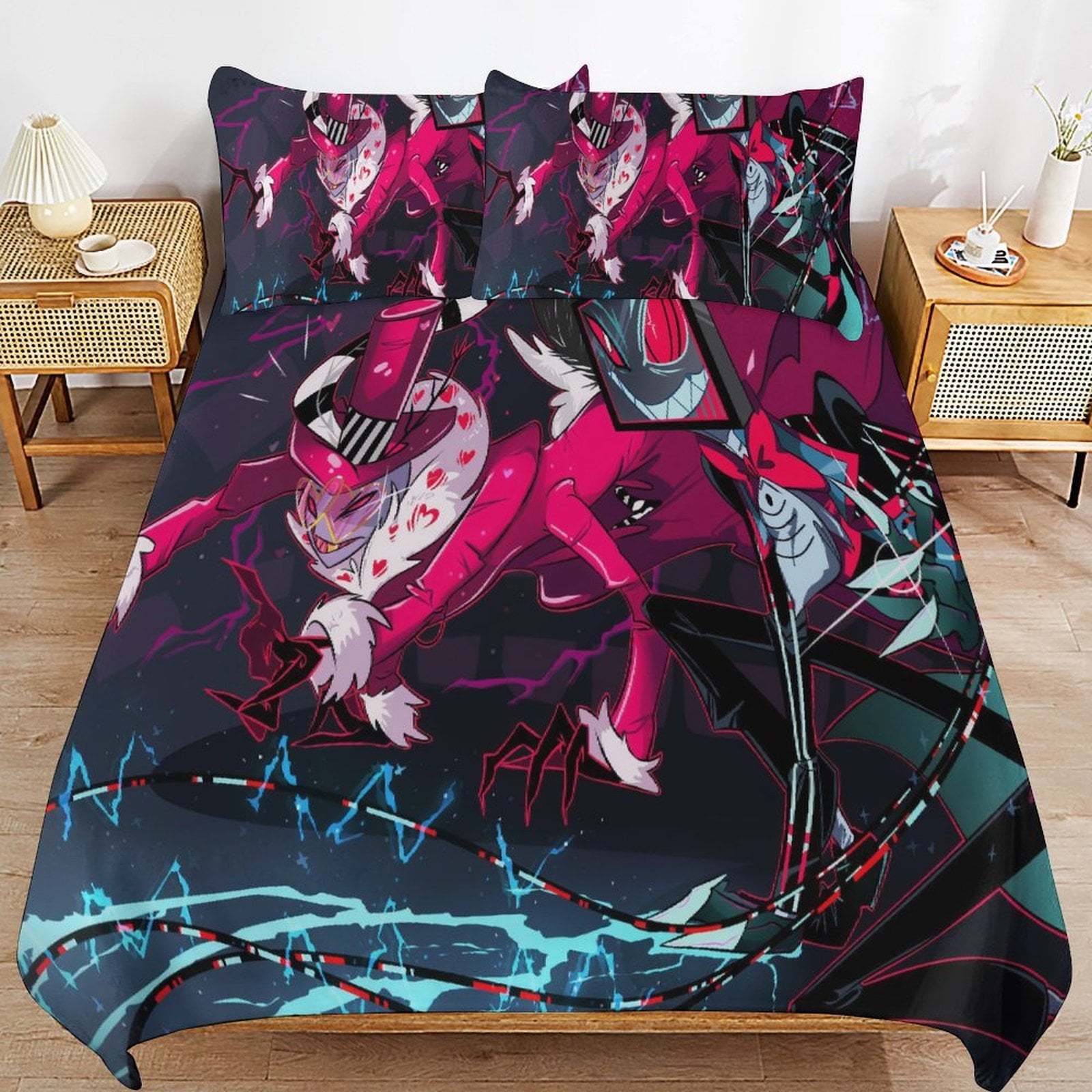 Click here for Yingd Hazbin-Hotel 3 Pcs Comfort Set With 2 Pillow... prices