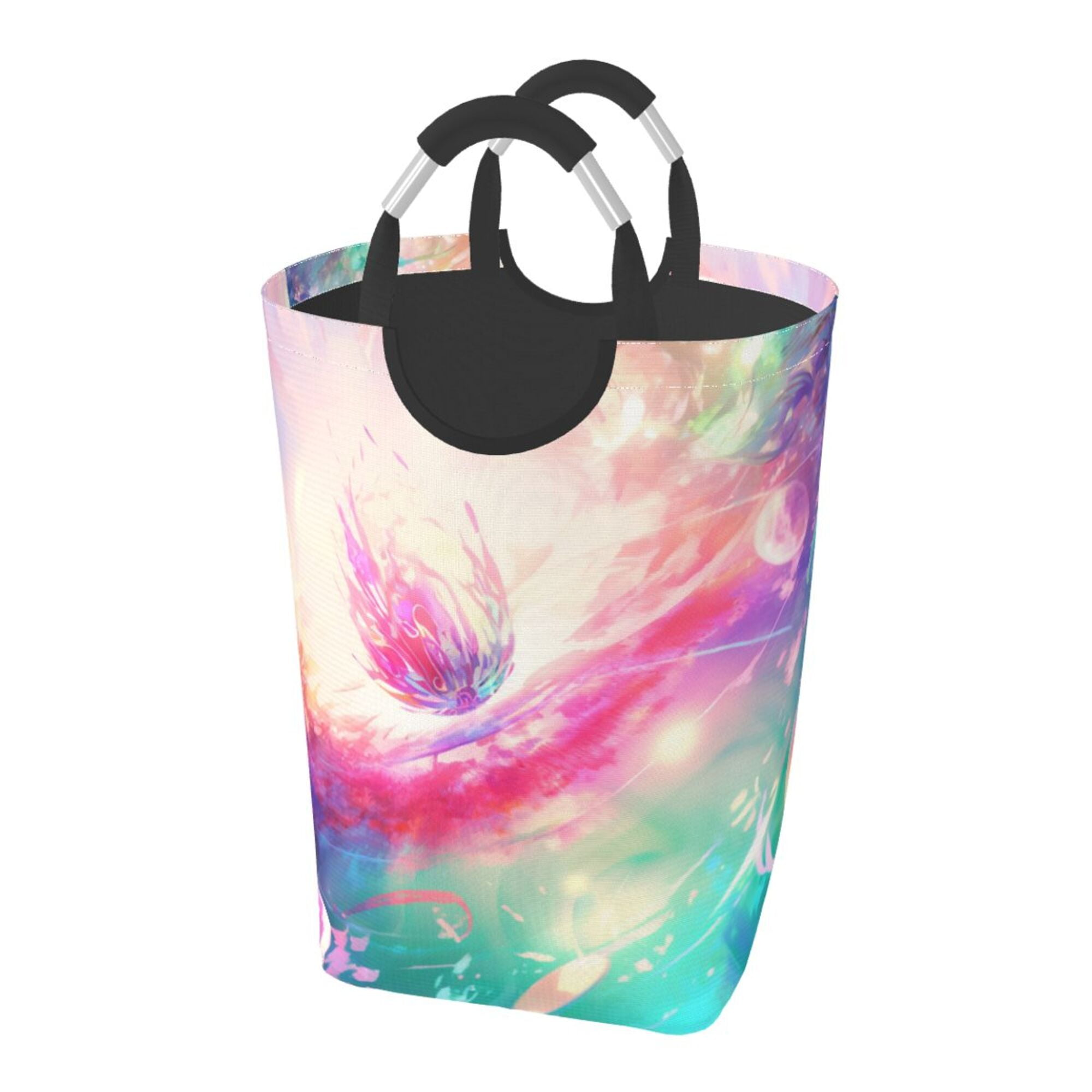 TEQUAN 50L Large Rectangular Laundry Hamper with Aluminum Handles ...