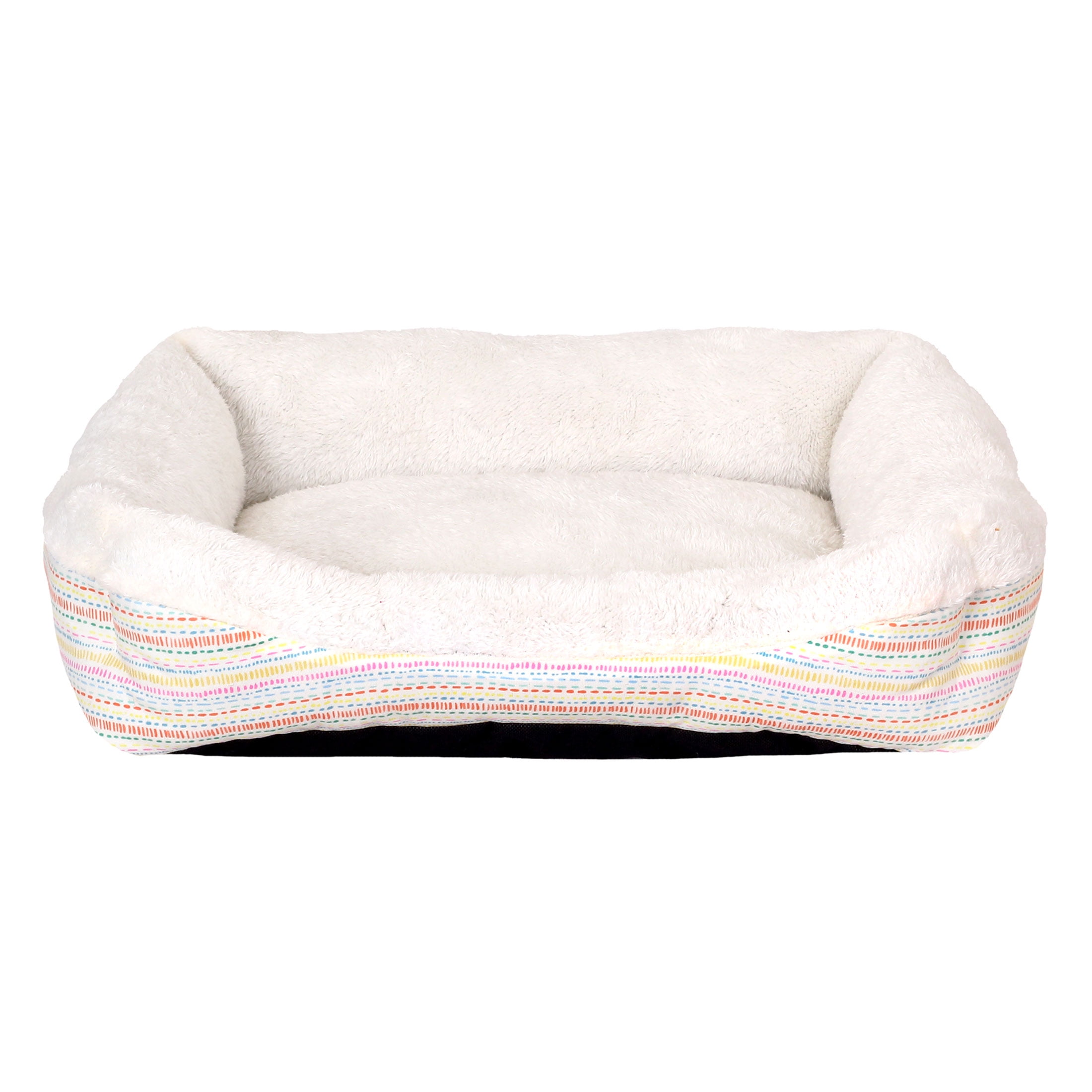 Vibrant Life Small Cozy Cuddler-Style Dog & Cat Bed, Multi-Color ...