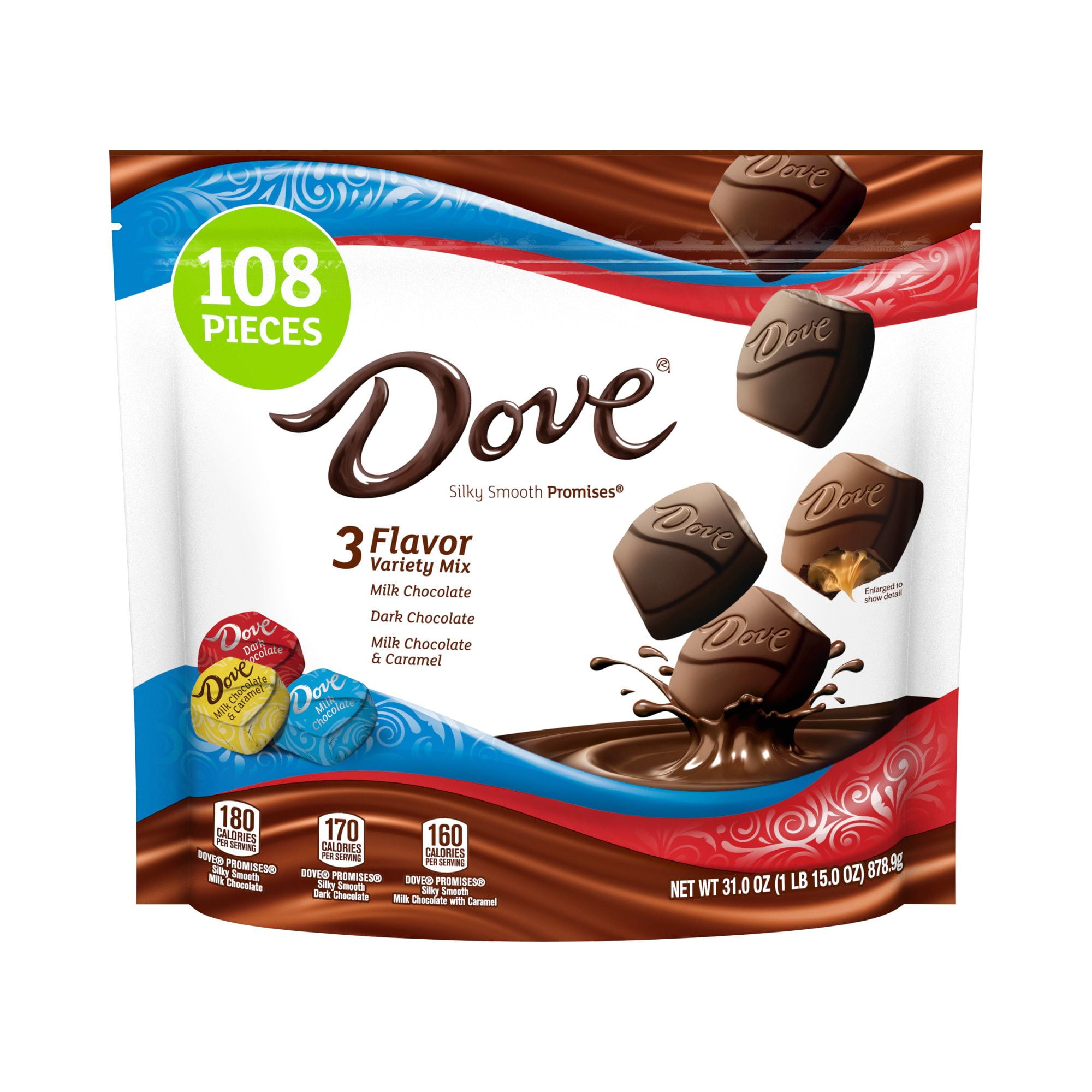 Dove Promises Assorted Milk & Dark Chocolate Christmas Candy, 31 oz ...