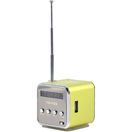 TD-V26 Portable Mini Speaker Music Player FM Radio Battery Powered Mini ...