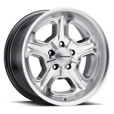 American Muscle 15x10 55 Rally Silver Wheel 5x5 (-32mm) Powder Coated ...