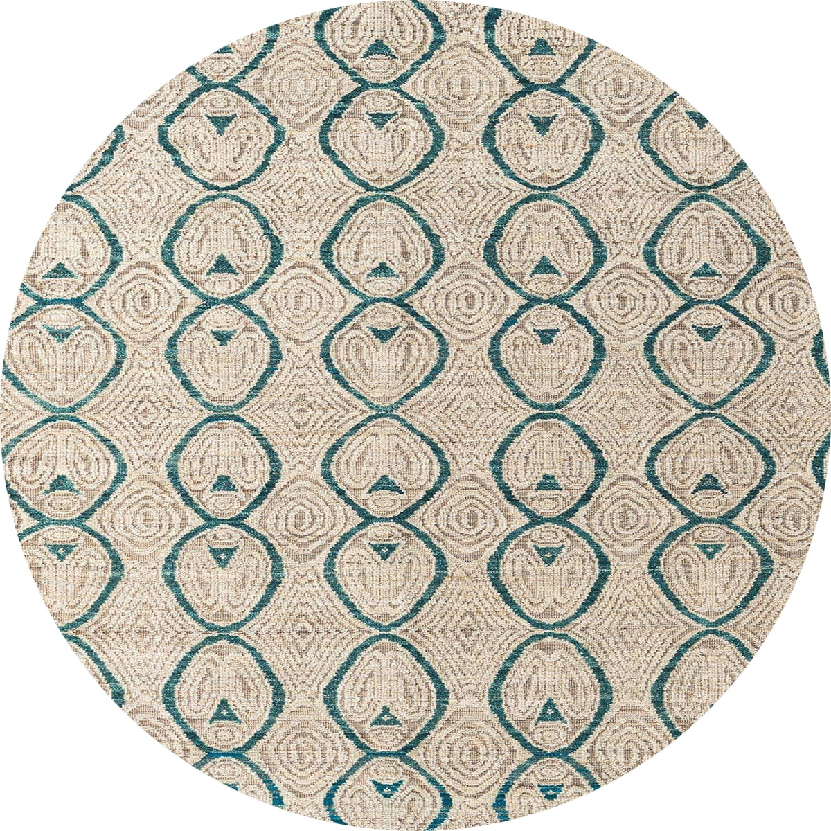 Ahgly Company Indoor Round Abstract Wheat Beige Solid Area Rugs, 4 ...