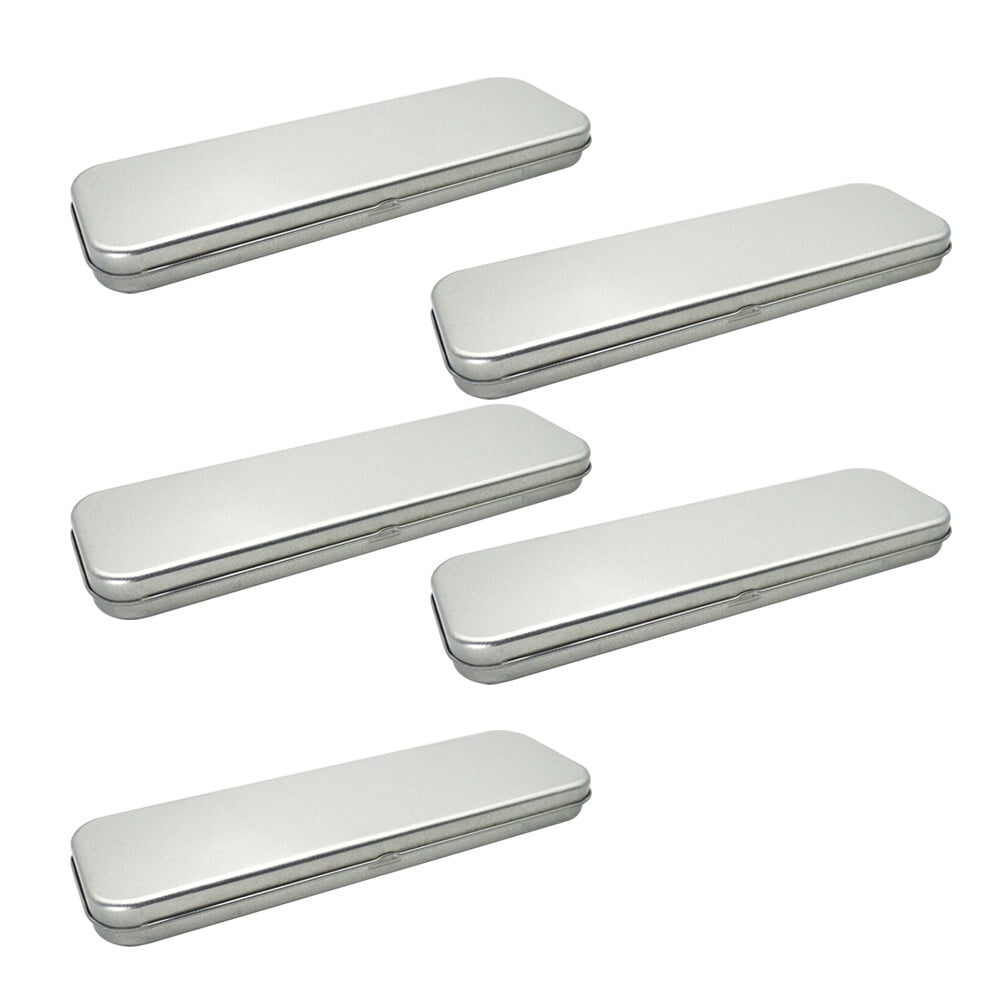 NUOLUX 5pcs Pencil Case Iron Tinplate Frosted Single-layer Pencil Case ...