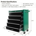 5-Drawer Rolling Tool Chest with Wheels, Tool Storage Cabinet with Lock & Key, Tool Box Storage ...