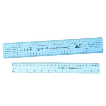Westcott-2PK Clear Flexible Acrylic Ruler, Standard/Metric, 18" Long ...