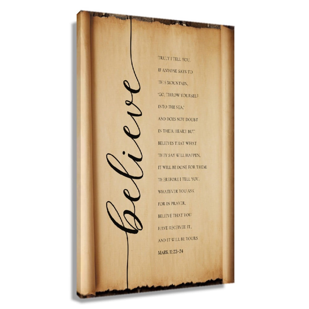 Mark 11 23-24 Wall Art Bible Verse Poster Room Decorations For Home ...