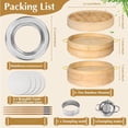 Bamboo Steamer 2 Tier 10-inch Steaming Basket With Handle Bun Vegetable ...