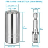 Hitt Brands Universal Socket Wrench Set with Adapters - Walmart.com