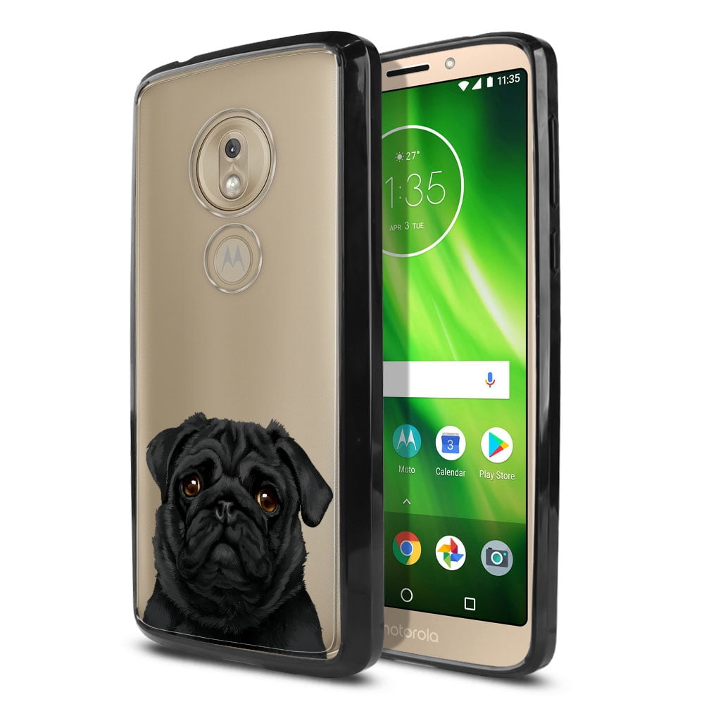 FINCIBO Slim TPU Bumper + Clear Hard Back Cover for Motorola Moto G7 ...