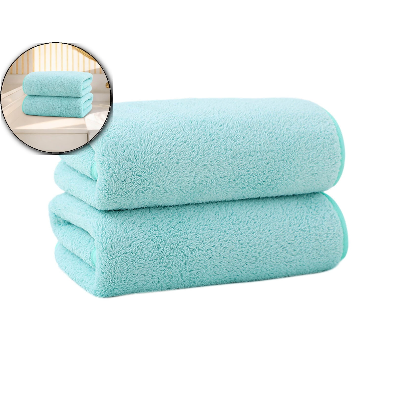 Click here for Dvruxg 2 Pcs Microfiber Bath Towels - Ultra-Soft... prices