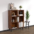 Wooden Cube Book Shelf with Legs,3 Tier Bookshelf, Open Bookcase Cube ...