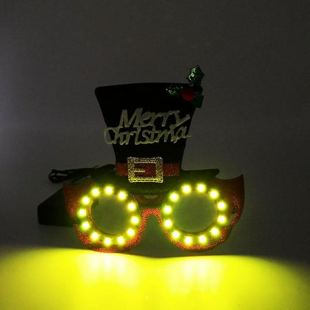 Merry Christmas Led Glasses Light Up Eyeglasses For Cosplay Rave ...