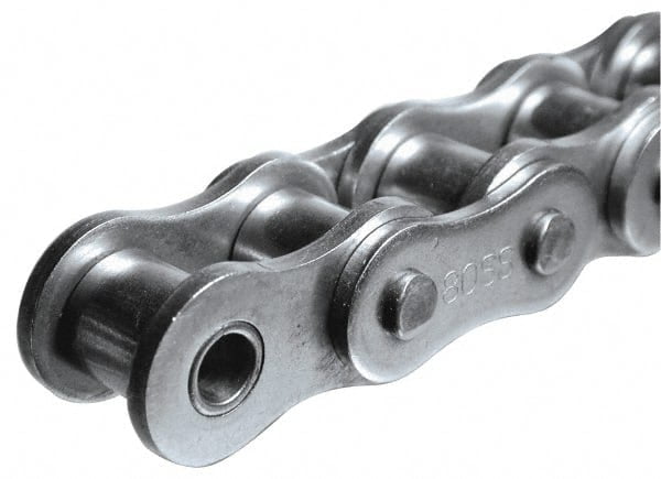 J40SS-2 S/C C/L 1/2" Pitch, ANSI 40-2, Double Strand Roller Chain ...