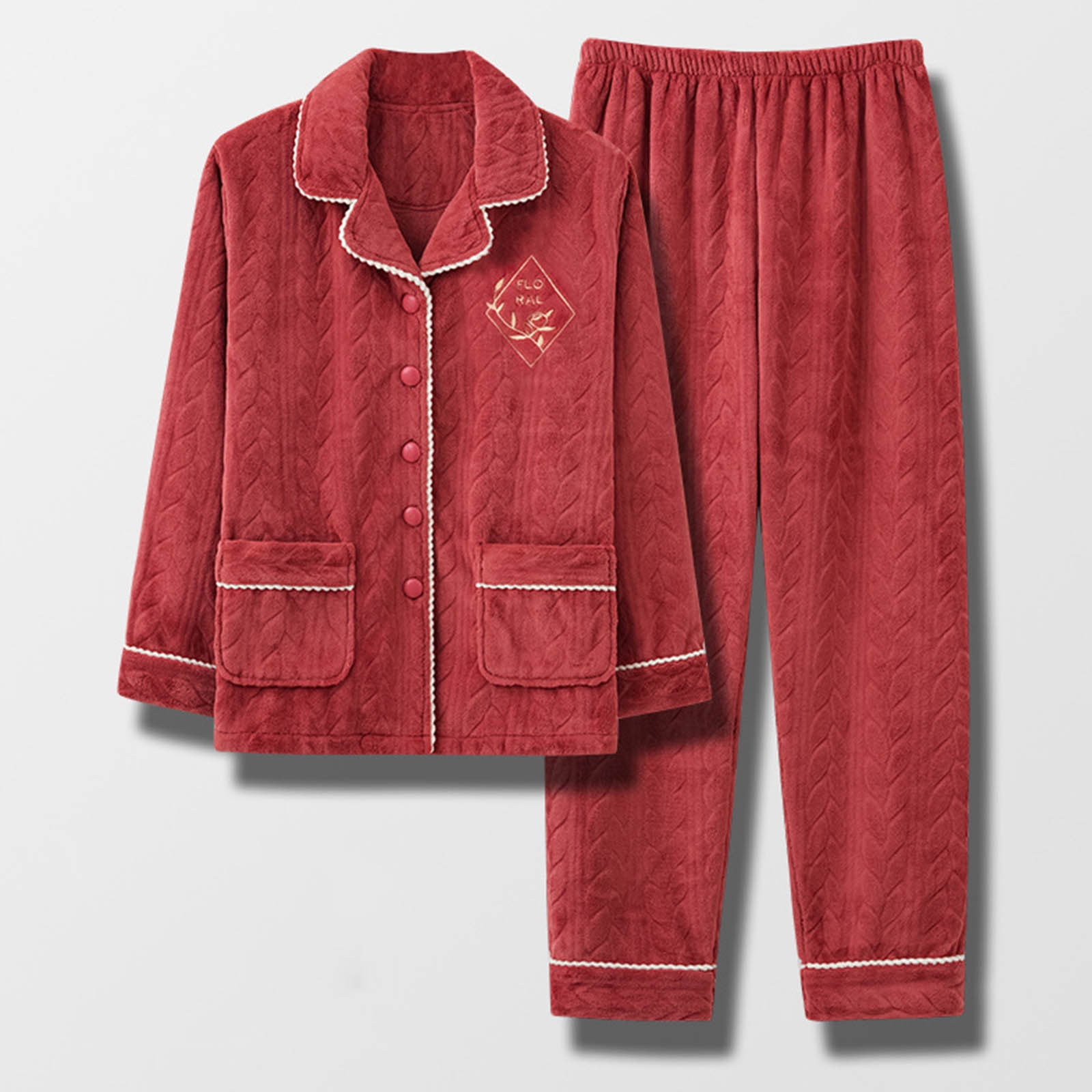 Click here for Amzcrzy Pajamas For Women Set Women Printed Fleece... prices