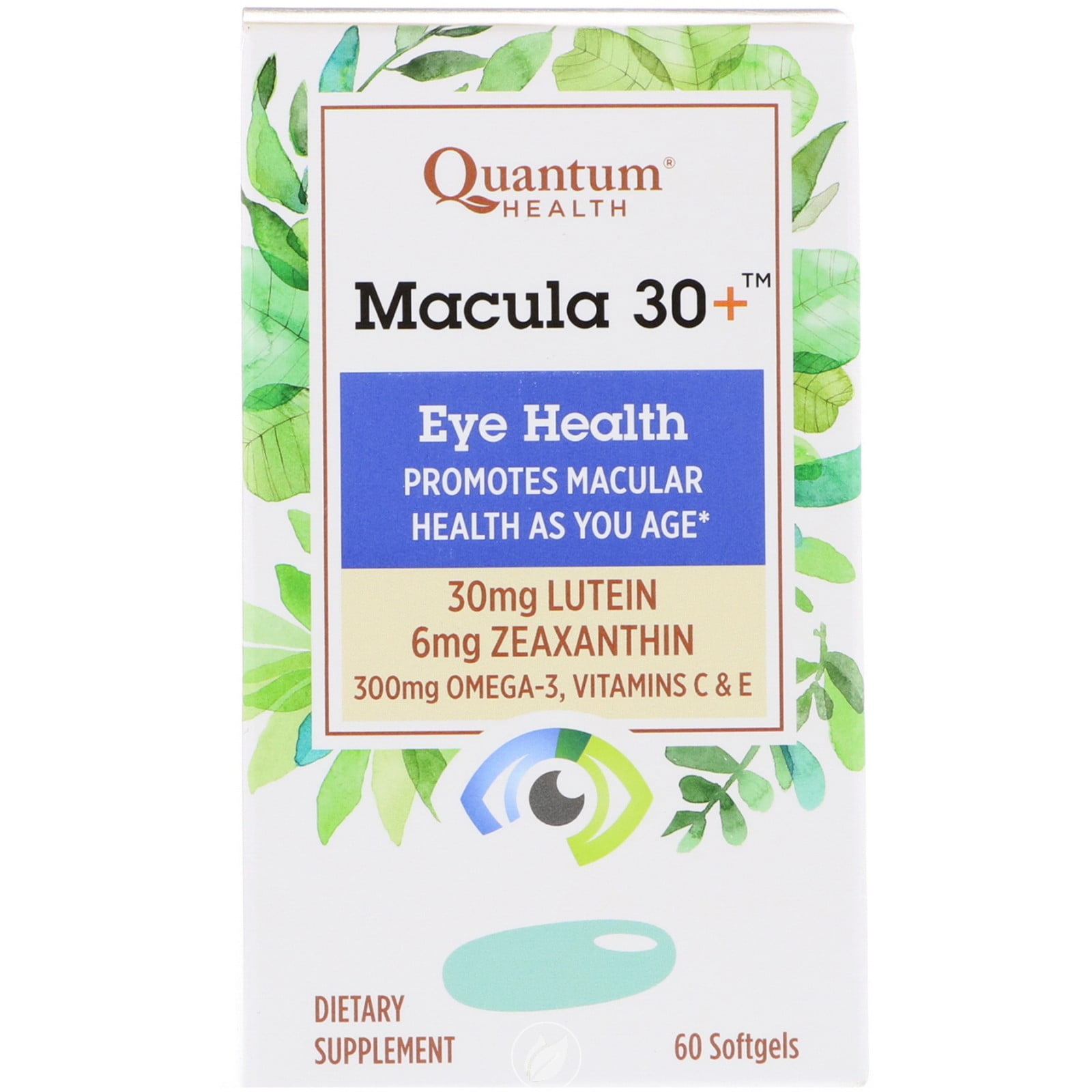 Macula 30 Plus Dietary Supplements, 60 Softgels, Pack of 2 - Walmart.com
