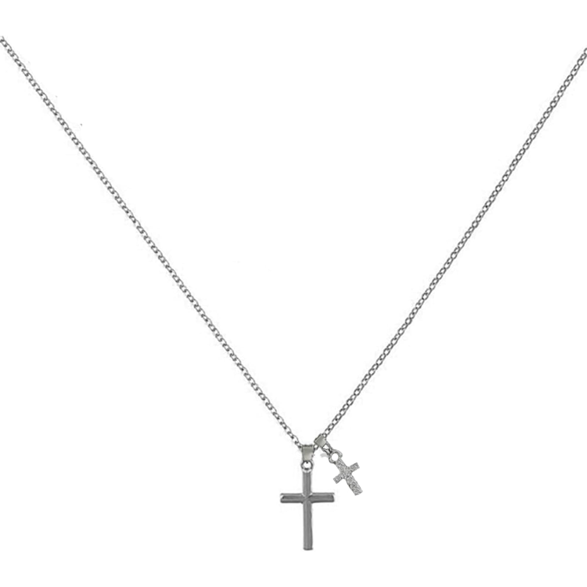 Click here for Hahdaxia Cross Necklace For Women Gold Double Cros... prices
