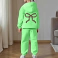 HUAXUN-Girls Bow Print 2 Piece Tracksuit - Matching Fleece Hoodie ...