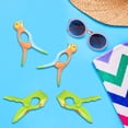 Sopito, Beach Towel Clips, Jumbo Size Set of 4, Frog Parrot Design ...