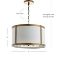 JONATHAN Y Thatcher 17" Metal LED Pendant Light, Gold/White - Walmart.com
