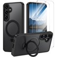 CHISHZL-for Samsung Galaxy S24 Plus Case,with Magnetic Invisible Stand ...