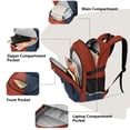 ALAZA Blue and Red Print Student Backpack School Bookbag Large Laptop ...