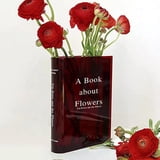 Acrylic Book Vase,Transparent Flower Vase Book Vase for Flowers,Clear ...