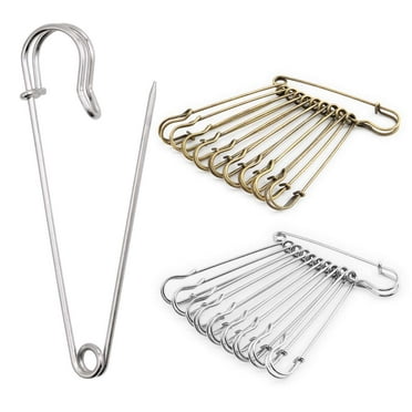 Bastex 6 Pack of 5 Inch Safety Pins. Extra Large Heavy Duty Stainless ...
