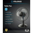 Pelonis 12" 3-Speed Oscillating Table Fan, FT30-8MBB, Black - Walmart.com