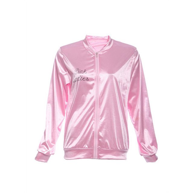 Women Pink Long Sleeve Tops Casual Letter Print Jacket Coat - Walmart.com