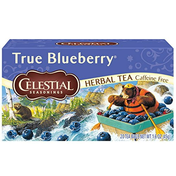 Celestial Seasonings Herbal Tea, True Blueberry, 20 Count - Walmart.com