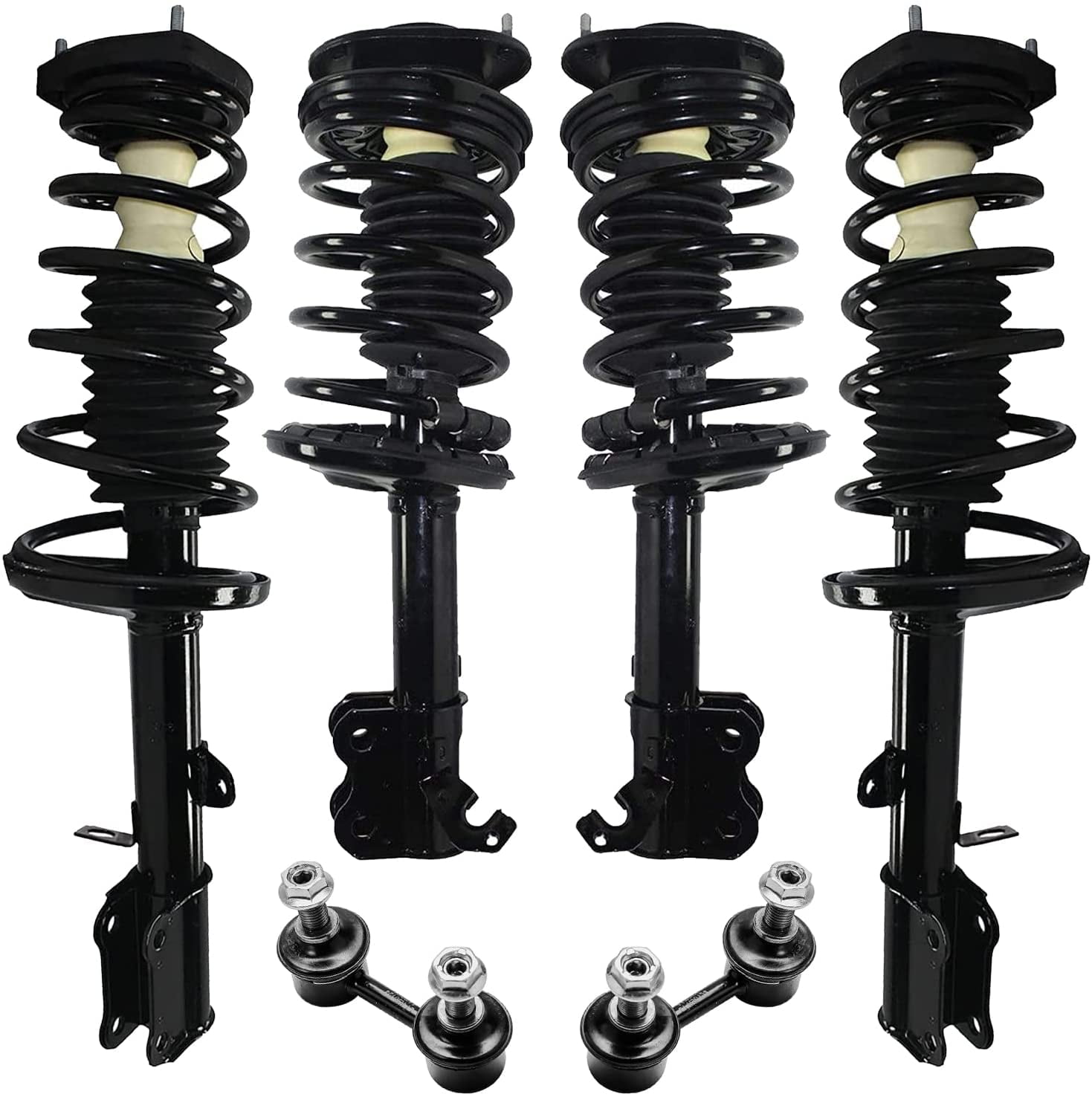 Detroit Axle - 6pc Front Rear Struts w/Coil Spring Sway Bars ...